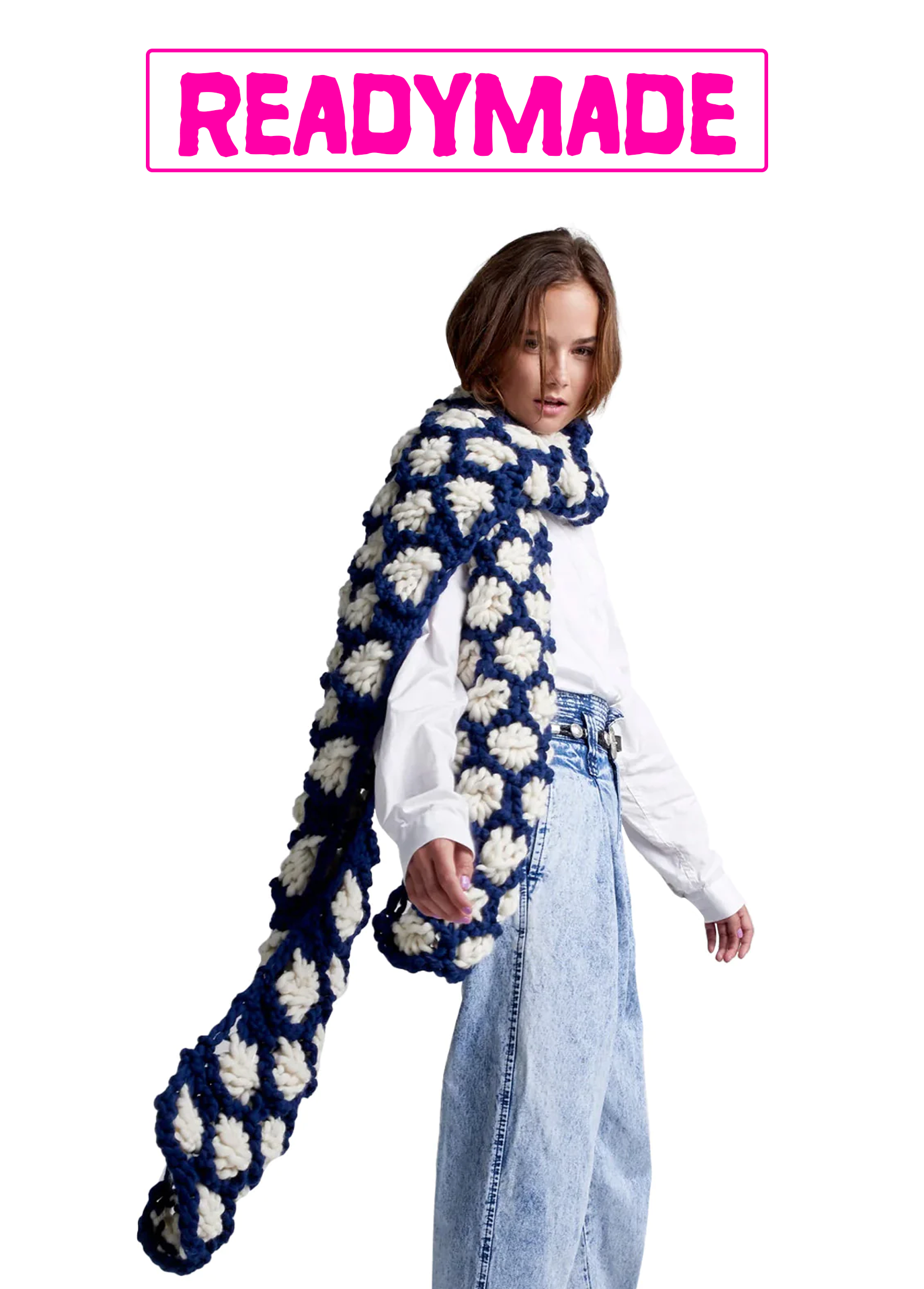 Long Aster Flower Scarf - Merino – Loopy Mango