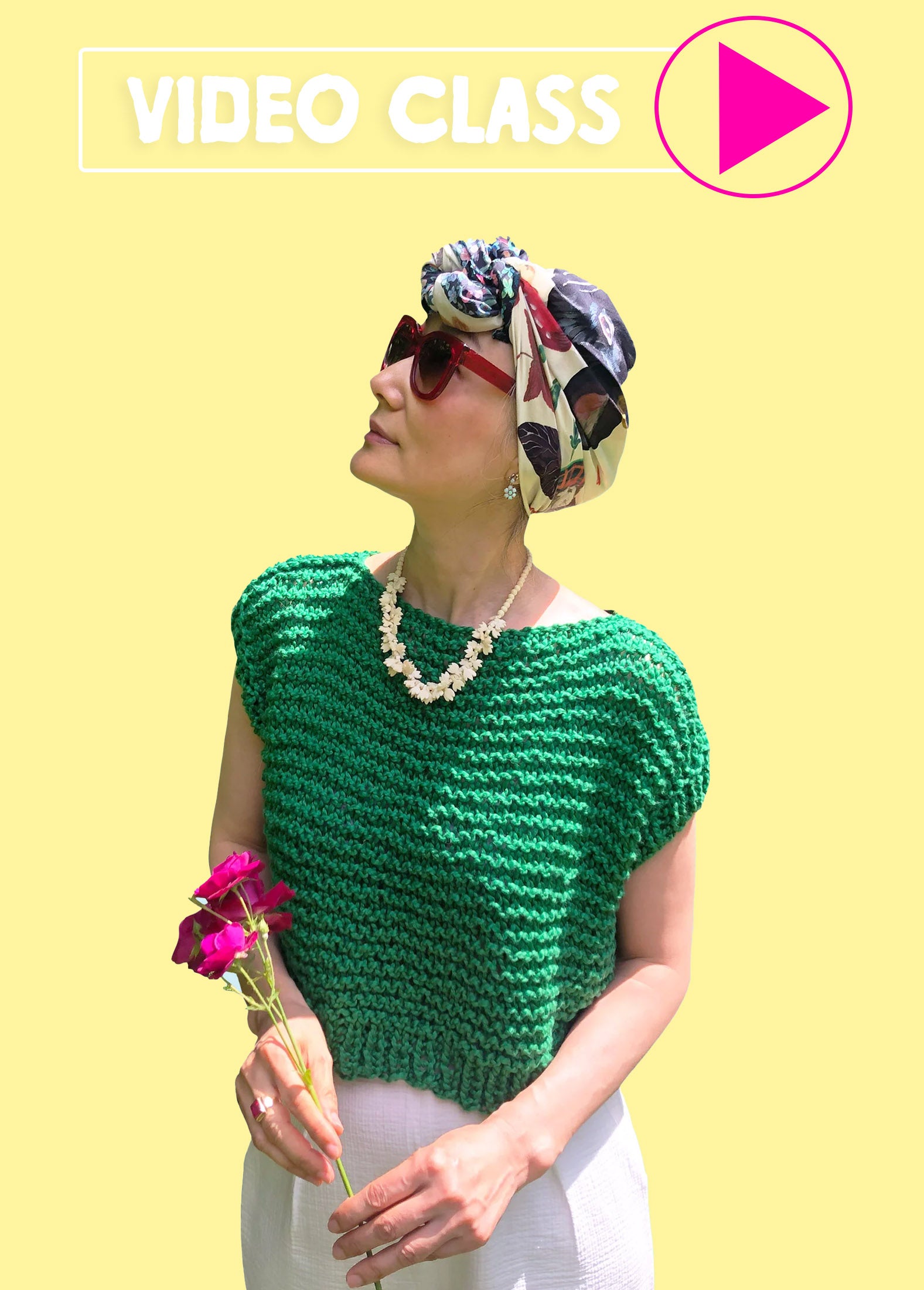 Video Class: Learn to Knit a Quick Top! | Boxy Lady Top in cotton yarn ...