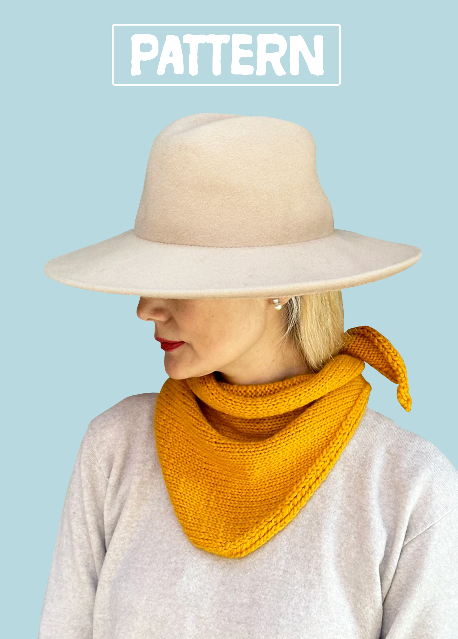 Fun + Easy Triangle Neckerchief Knitting Pattern | Digital Download ...