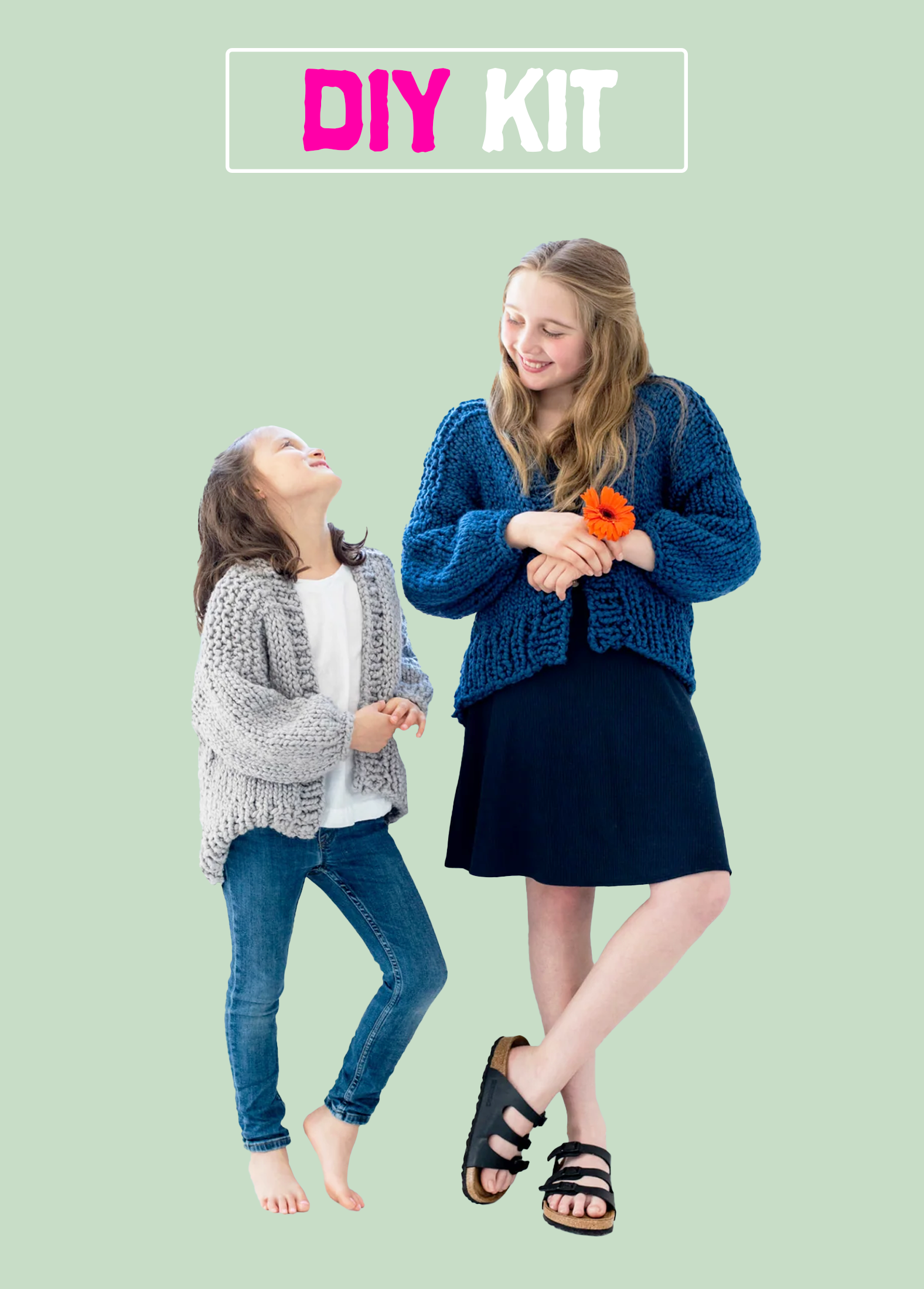 DIY Kit - Mini Cardi - Big Cotton – Loopy Mango