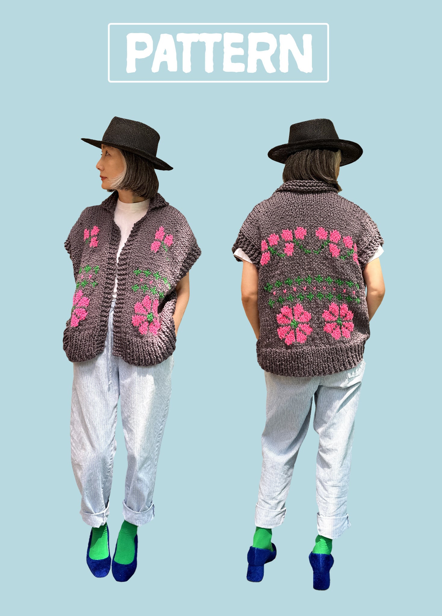 Flower Jacket PATTERN - Big Cotton – Loopy Mango